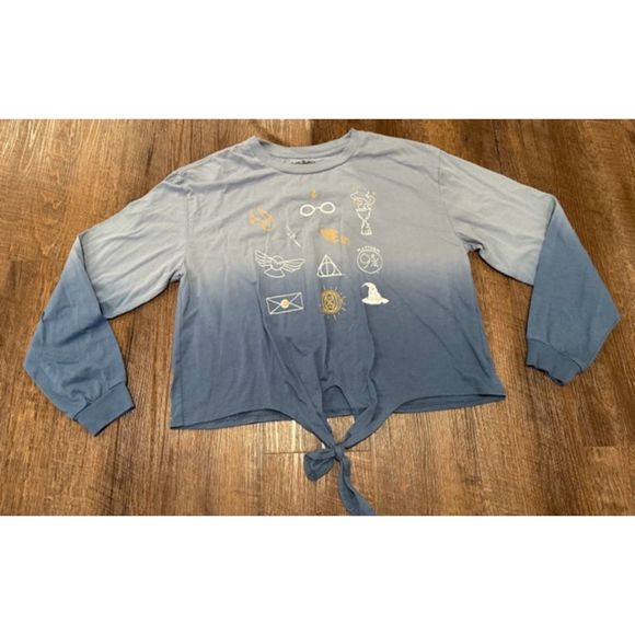 Wizarding World Of Harry Potter | Tops | Harry Potter Blue Top Logo Tie ...